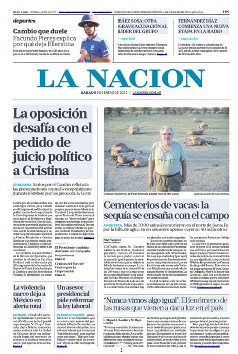 Las Tapas De Los Diarios De Hoy En Argentina Sábado 7 De Enero