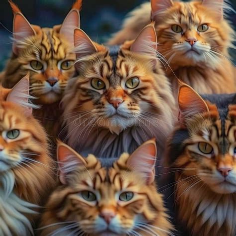 Background Of Many Cats Cute Stray Cats Stock Image Image Of Sitting