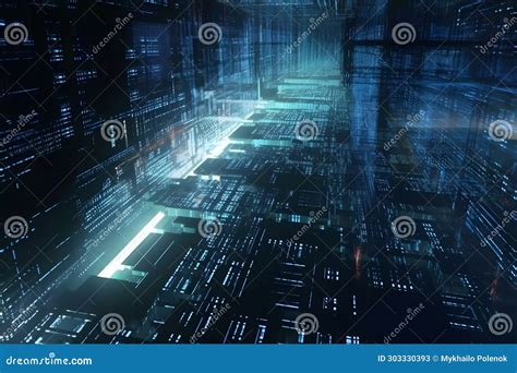 Digital Cyberspace And Digital Data Network Connections Concept Future Technology Digital