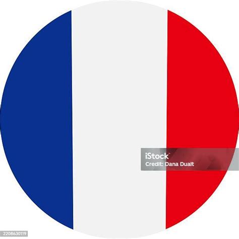 라운드 프랑스 플래그 아이콘입니다 프랑스의 국기 깃발 아이콘입니다 표준 색상 라운드 플래그 플랫 디자인 국기에 대한 스톡 벡터 아트 및 기타 이미지 Istock