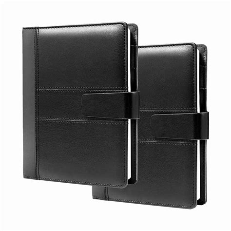 Brown And Maroon Synthetic Pu Leather Pen Holder Executive Notebooks