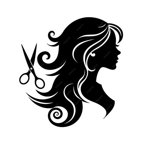 Beauty Hair Salon Silhouette Premium Ai Generated Vector