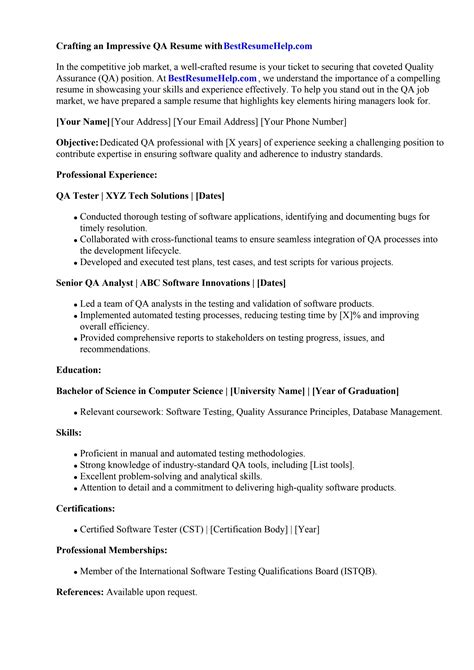 Sample Resume For Qa Job By Becca Hole Issuu Sample Resume For Qa Job By Becca Hole Issuu