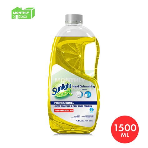 Sunlight Professional Hand Dishwashing Liquid 1500 Ml Yellow