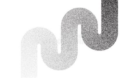 Dotwork Wave Pattern Background Black Noise Stipple Dots Zig Zag Wave Curve Dotted Sand Vector