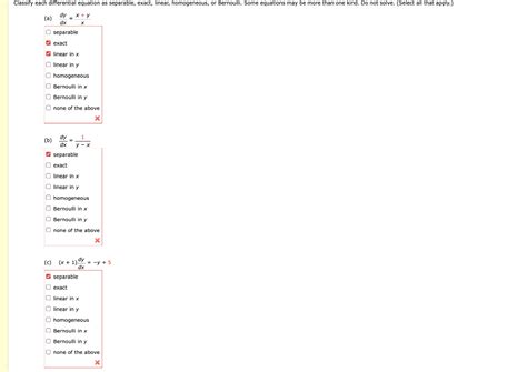 Solved Classify Each Differential Equation As Separable