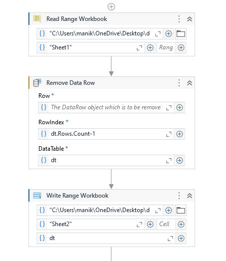 how to delete a range without excel application scope activities