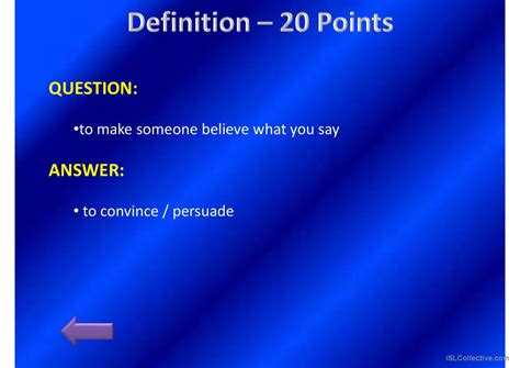 Intermediate Revision Jeopardy English Esl Powerpoints
