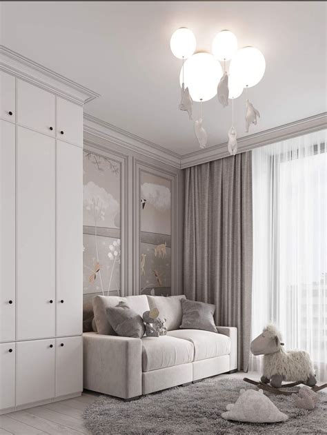 Портфолио 23 ЖК D1 Квартирные идеи Детская комната в сером цвете Детская комната в