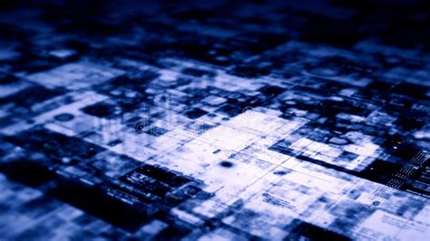 Futuristic Matrix Data Simulation Hud Background Stock Illustration