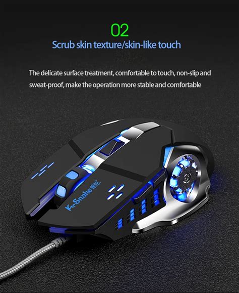 Usb 유선 게임용 마우스 3200 Dpi 조정 가능한 6 버튼 Led 백라이트 게임용 마우스 데스크탑 Pc 컴퓨터 노트북 액세서리 Mause 기가팩토리