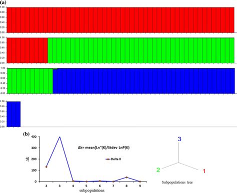 Population Structure Of 153 Barley Genotypes Obtained By Bayesian Based