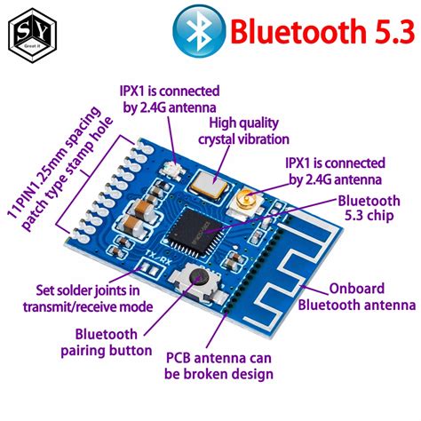 Bluetooth Module 53 Audio Transmitter Module Stereo Gfsk Transceiver