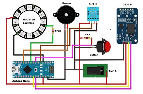 Unusual Led Ring Arduino Clock Temperature And Humidity Meter