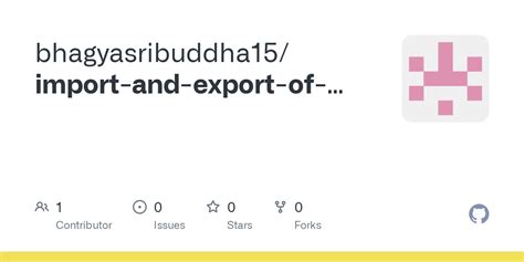 Github Bhagyasribuddha Import And Export Of An Array
