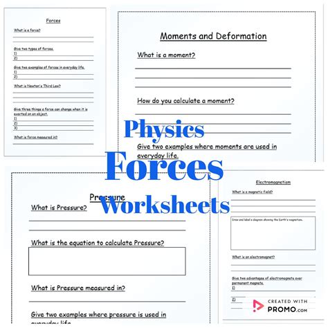 Teach Ks3 Physics With Engaging Worksheets On Forces Pressure And Magnetism
