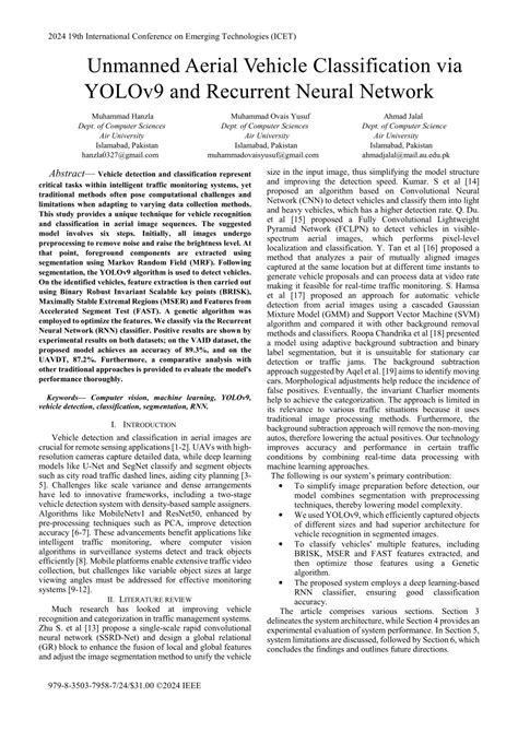Pdf Unmanned Aerial Vehicle Classification Via Yolov9 And Recurrent Neural Network
