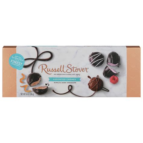 Russell Stover Assorted Cremes In Milk And Dark Chocolate 94 Oz 6 Pac