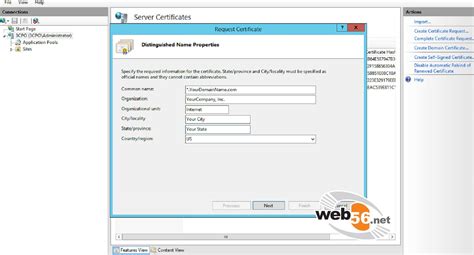 How To Generate CSR For A Wildcard SSL Certificate In IIS 7 Web56