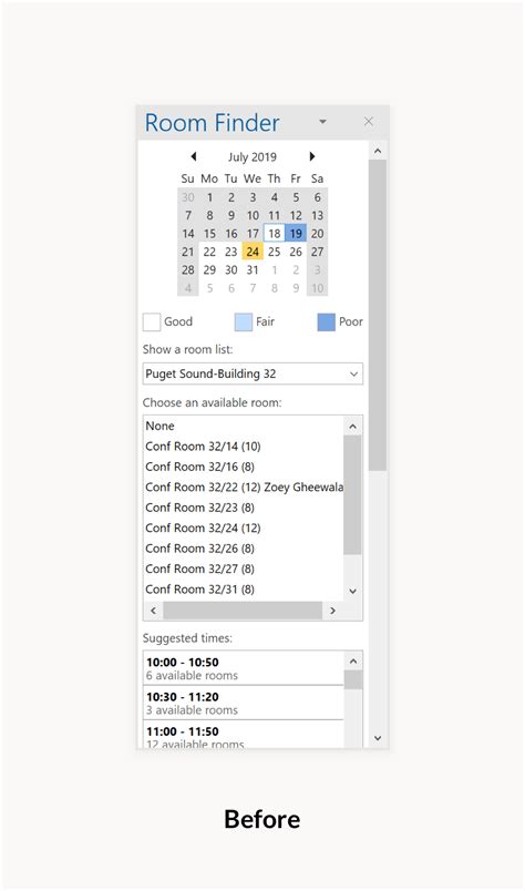 Outlook Room Finder — Donna Seo