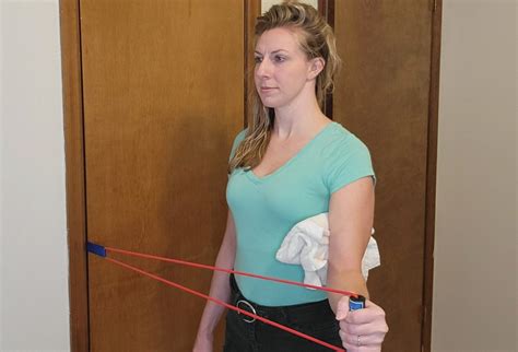 Star Exercise Of The Week Shoulder External Rotation With A Resistance Band Rangemaster