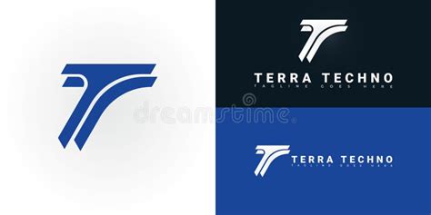 Modern Vector Initial Letter T Or Tt Logo In Blue Color Isolated On Multiple Background Colors