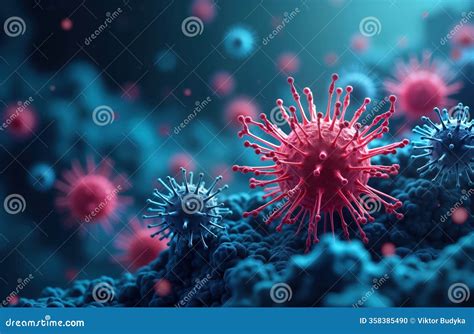 Tumor Microenvironment Background With Cancer Cells T Cells