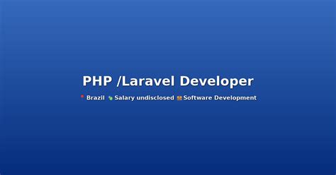 Php Laravel Developer At Oowlish Technology