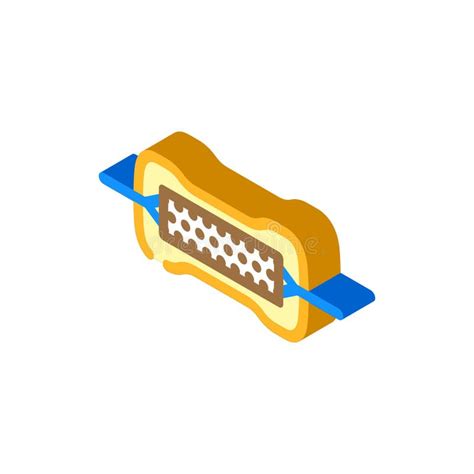Carbon Film Resistor Electronic Component Isometric Icon Vector Illustration Stock Illustration