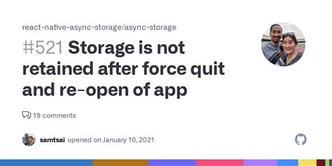 Storage Is Not Retained After Force Quit And Re Open Of App · Issue 521 · React Native Async