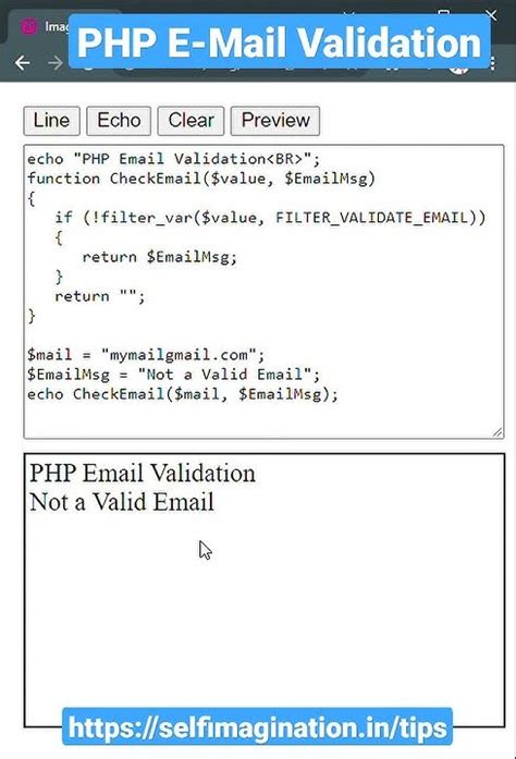 php e mail validation using filter var by sandip nigam youtube