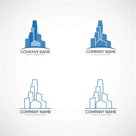 Логотип строительной компании Премиум векторы