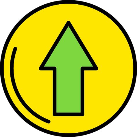 Ícone de Seta para cima Generic Outline Color