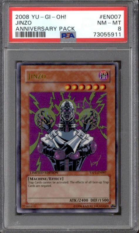 Yu Gi Oh Anniversary Pack Jinzo Yap1 En007 Psa 8 Da Card World