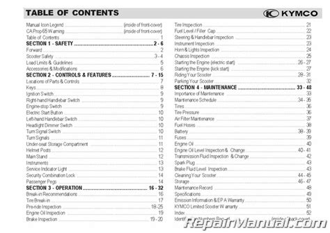 Kymco Sento 50 Scooter Owners Manual