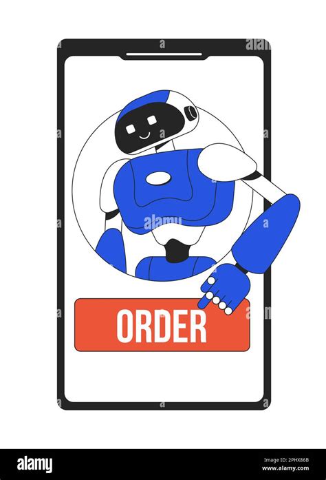 Ai Shopping System Line Concept Vector Spot Illustration Stock Vector Image And Art Alamy