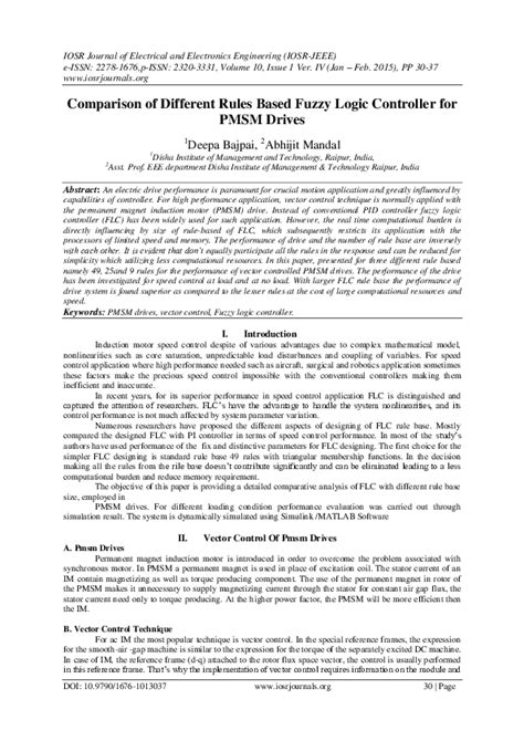 Pdf Comparison Of Different Rules Based Fuzzy Logic Controller For