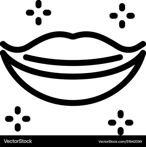 Woman Lips Showing White Teeth Smiling Royalty Free Vector