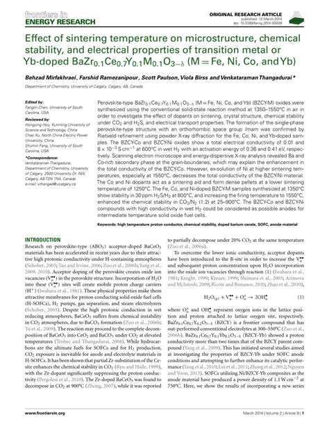 Pdf Effect Of Sintering Temperature On Microstructure Chemical