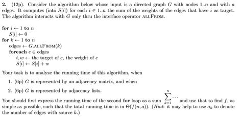 2 12p Consider The Algorithm Below Whose Input Is