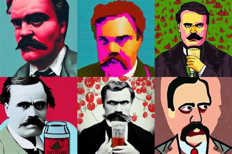 Stunning Portrait Of Friedrich Nietzsche In His Suit Digital Pi