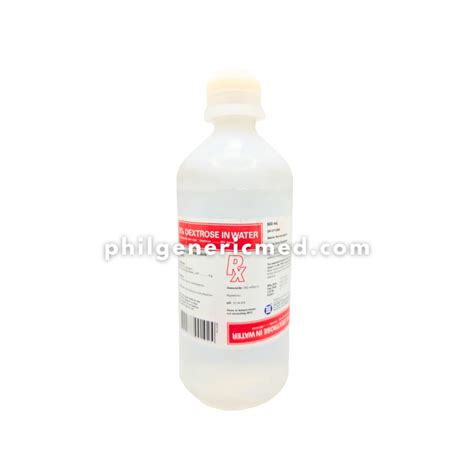 5 Dextrose In Water 500ml Solution For Iv Infusion Euro Med 1s