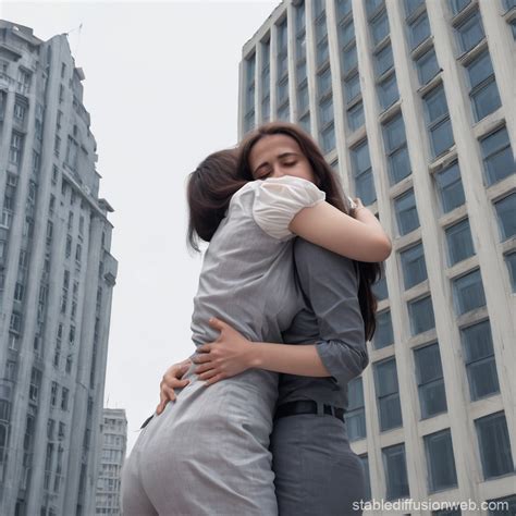 Giantess Hugging A Building Stable Diffusion Online