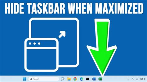 Hide The Windows Taskbar Only When An Application Is Full Screen Or