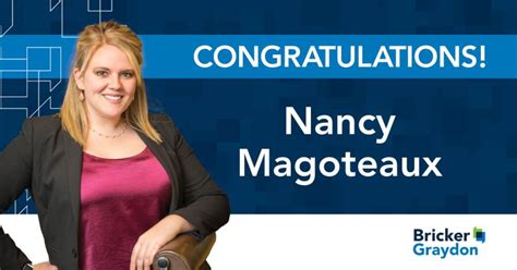 Bricker Graydon Is Thrilled To Celebrate Nancy Sheckler Magoteaux On Her… Bricker Graydon