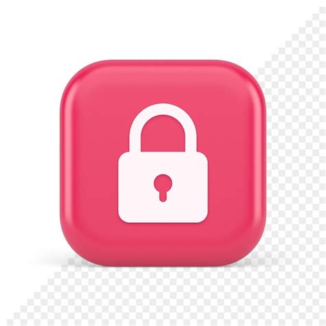 Premium Psd Padlock Locking Web Access Button Password Security