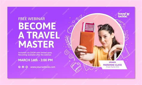 Free Vector Hand Drawn Travel Adventure Webinar