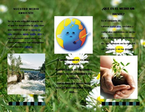 Folletos Del Cuidado Del Medio Ambiente Imagui