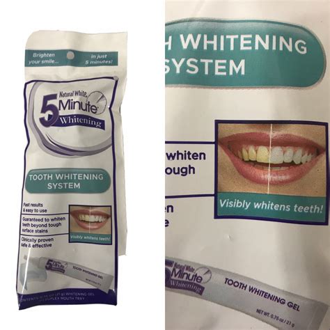 5 Minutes Natural White Tooth Whitening System 2 Packs