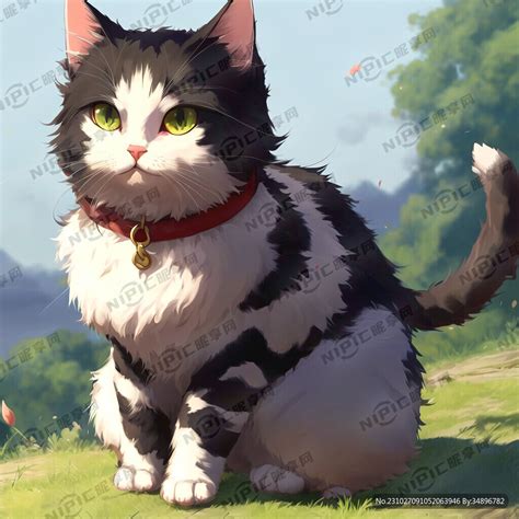 Ai创作图动漫猫 昵图网